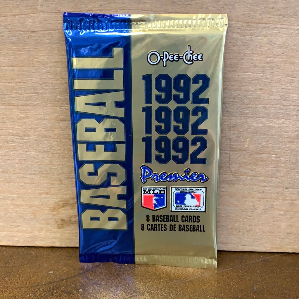 O-Pee-Chee 1992 Premier Baseball 8 Card Pack(Sealed) – The Frugal Dutchman